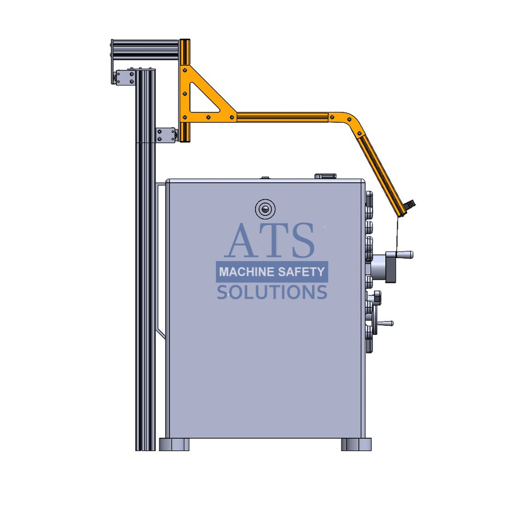 Floor-Mount Lathe Chip Guard - Hinged