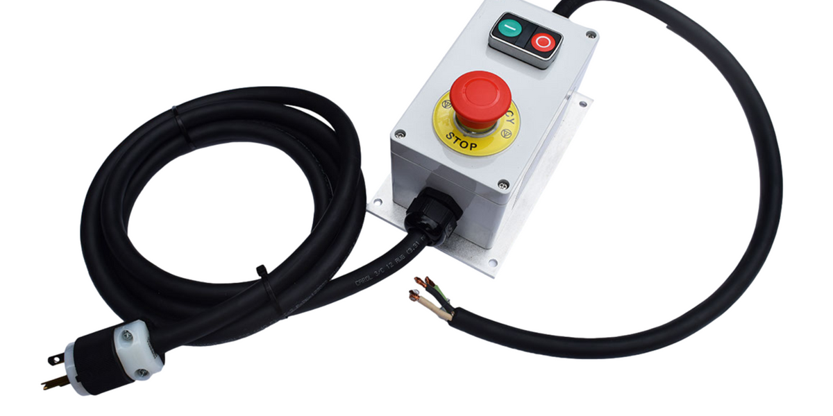 120V 20 Amp Emergency Stop Button - Single-Phase Motor Control Box
