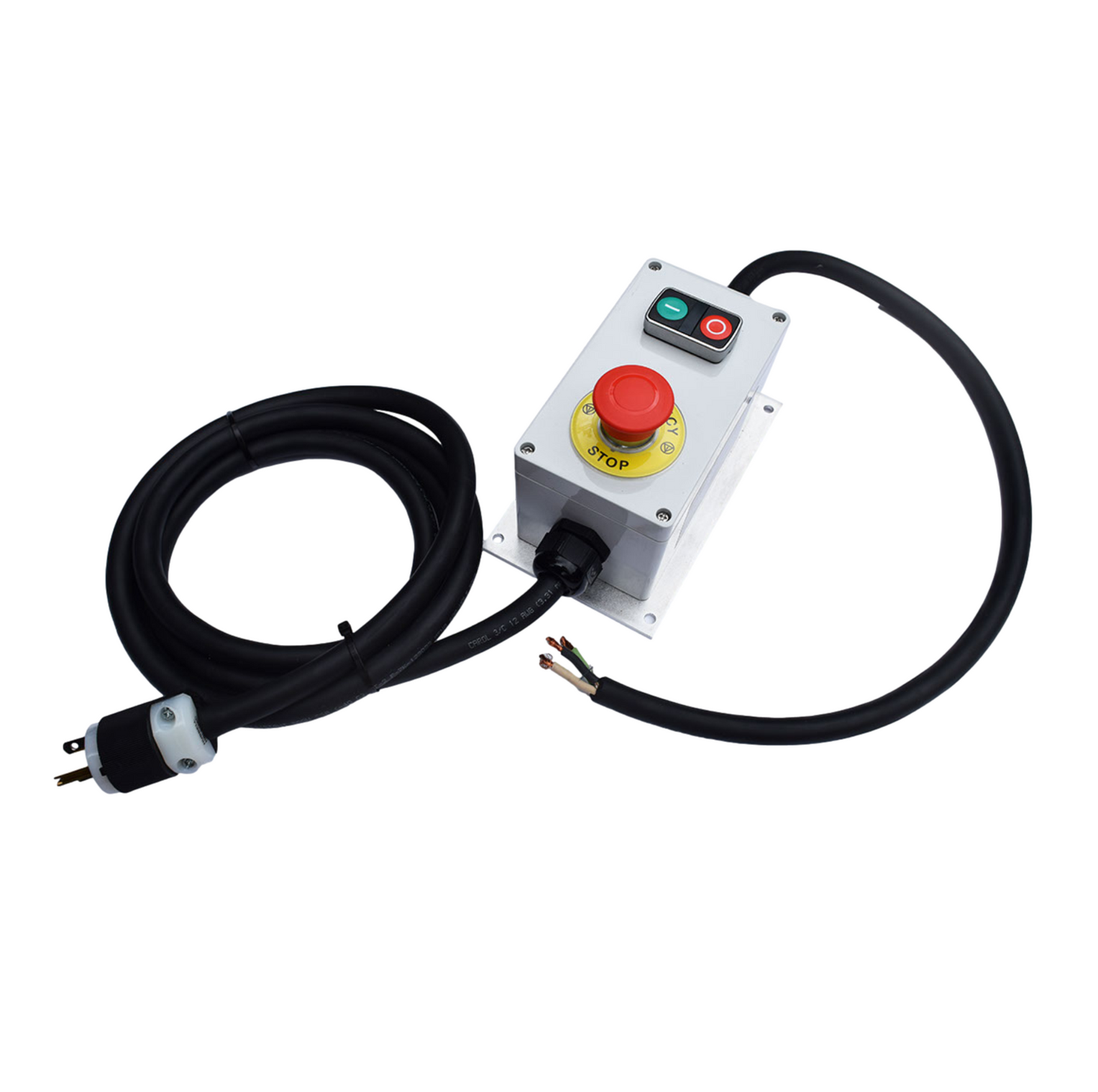 120V 20 Amp Emergency Stop Button - Single-Phase Motor Control Box