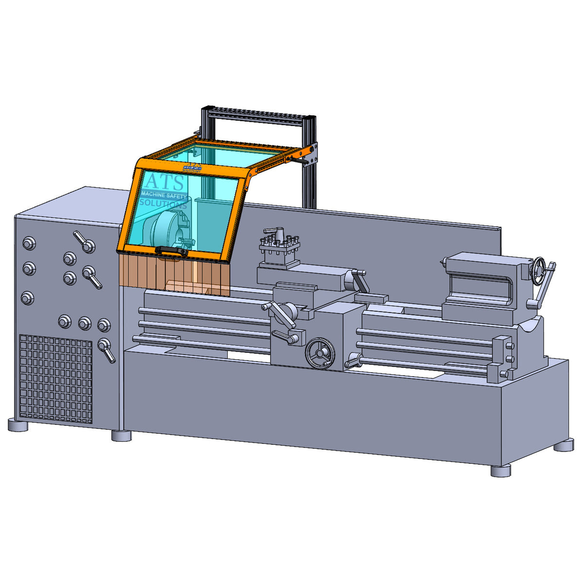 Hinged Lathe Safety Guard | Lathe Chip Guard | ATS Safety