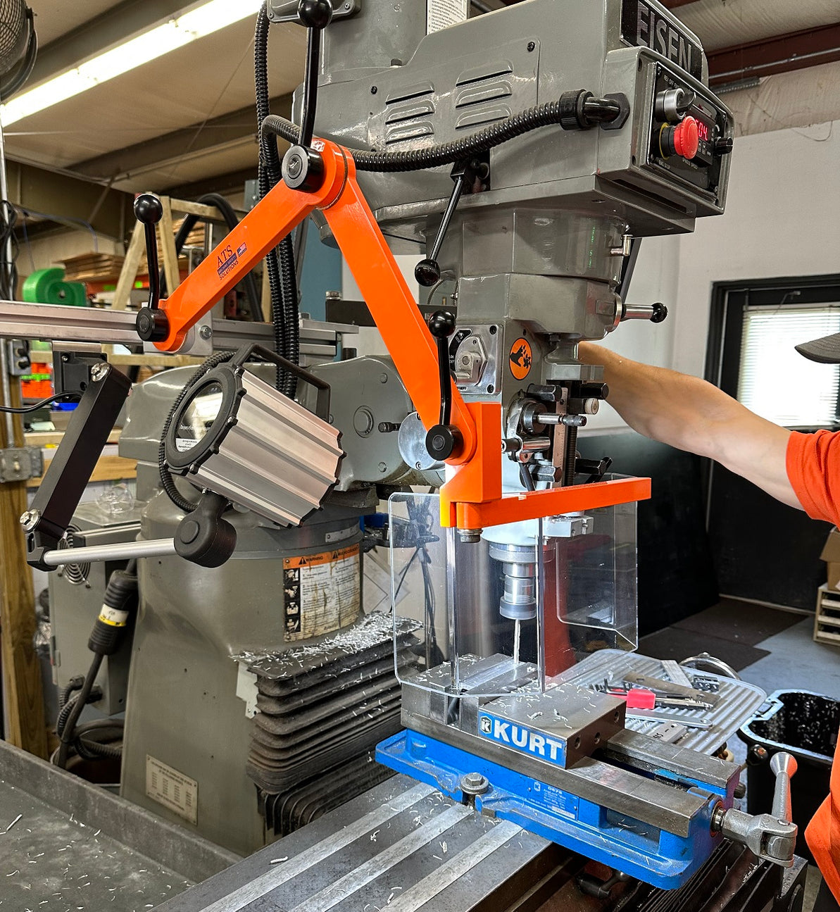 Ram-Mount Vertical Milling Machine Guard | ATS Safety