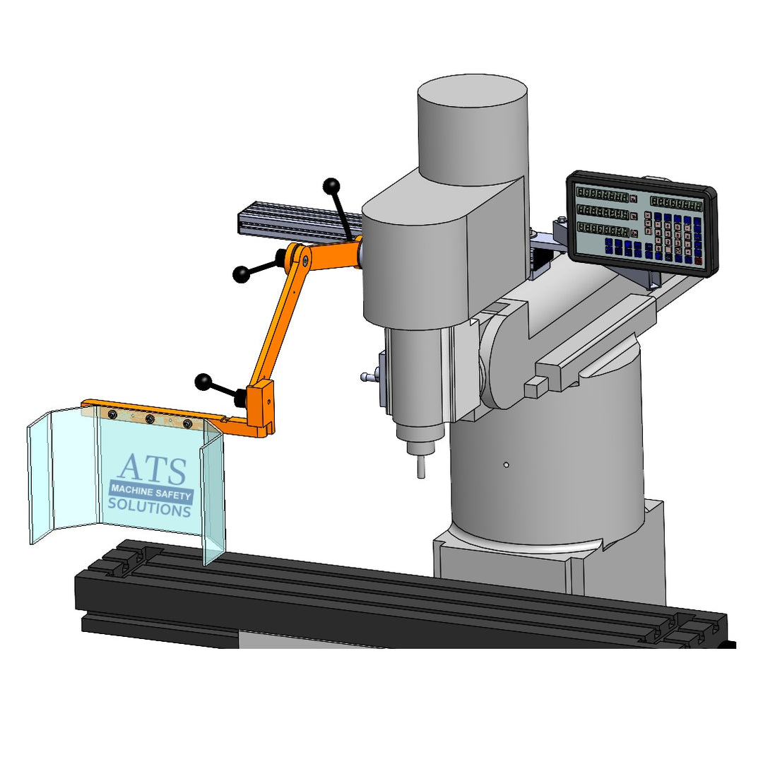 Adjustable Milling Machine Guard – RAM Mount with Lexan Shield