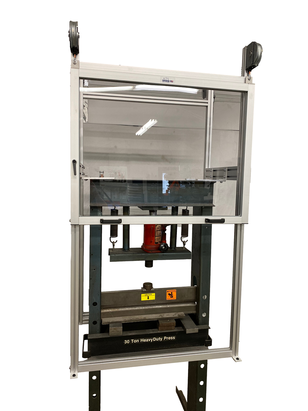 H-Frame Hydraulic Press Safety Guard – Vertical Sliding Design