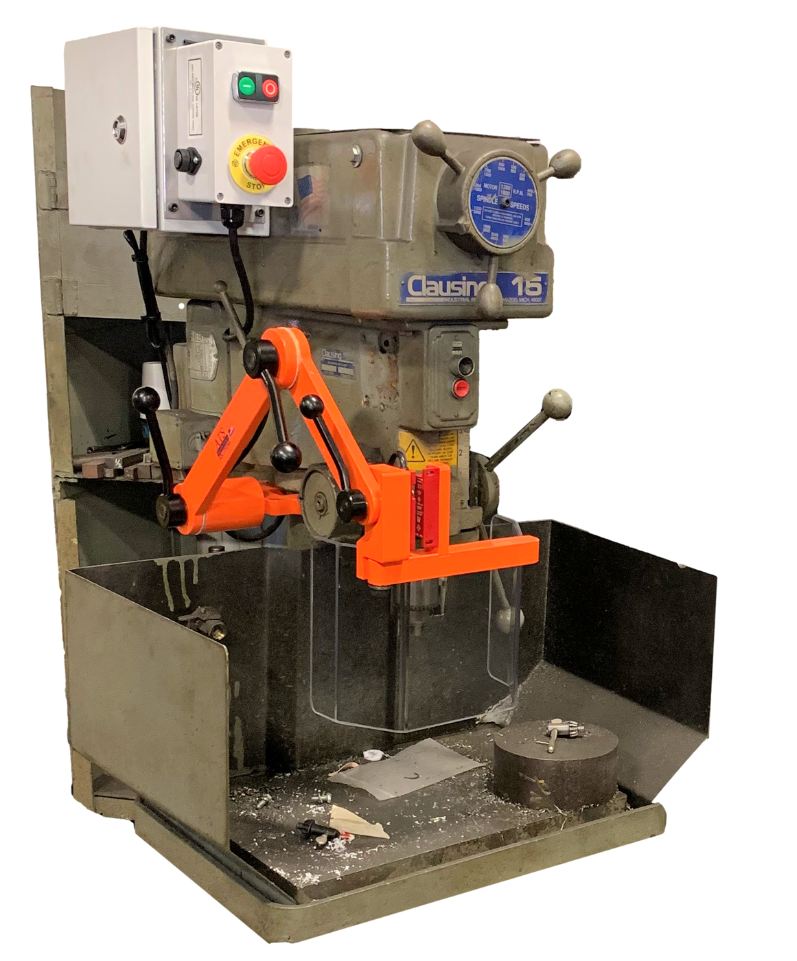 OSHA-Compliant Drill Press Guard - Up to 12" Throat