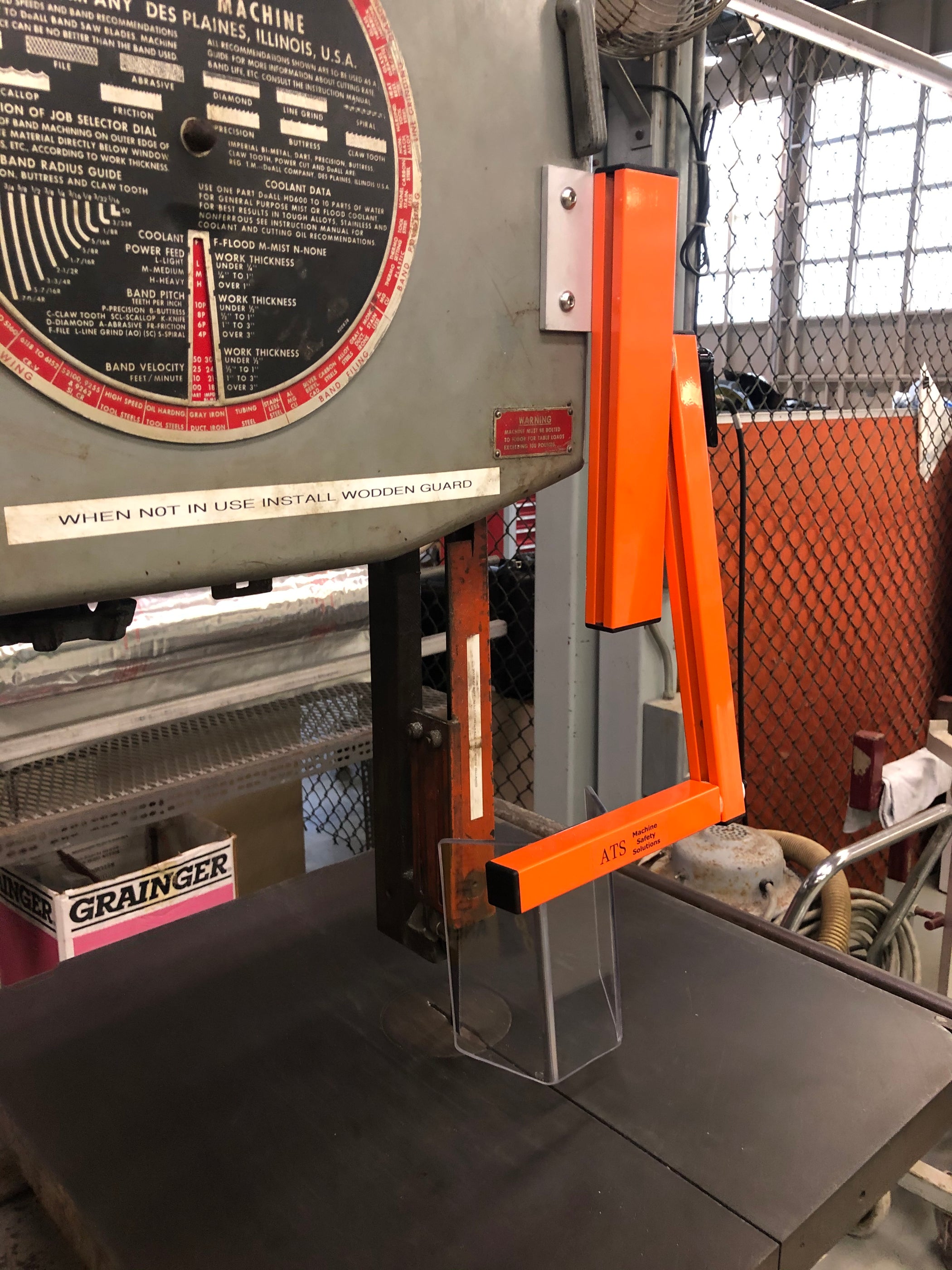Vertical Band Saw Guard Device - 14" or 15" | ATS Safety