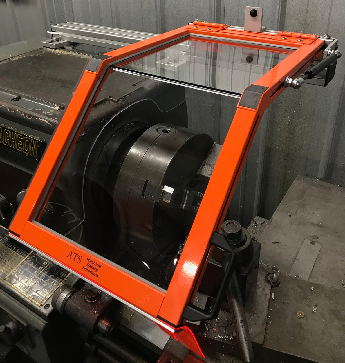 Hinged Lathe Guard - Fits 12-Inch Chuck Diameter | ATS Safety