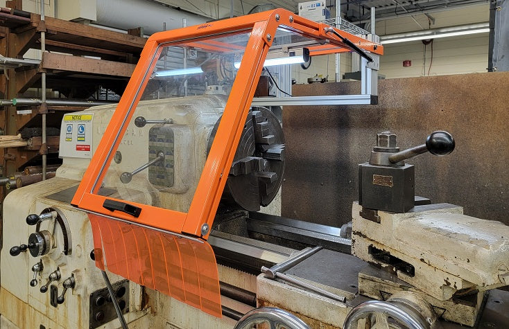 Hinged Lathe Machine Safety Guard | ATS Safety — ATS Machine Safety ...