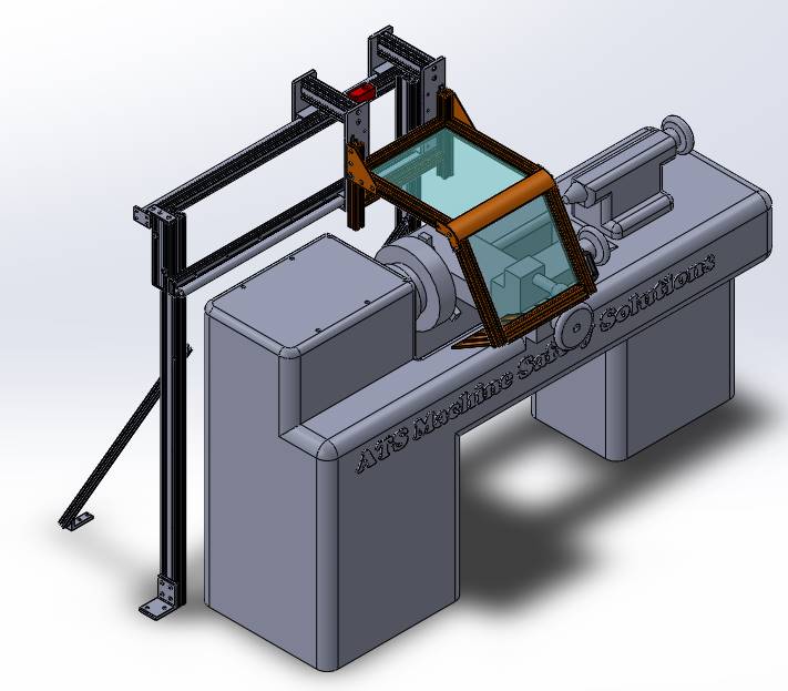 Floor-Mount Lathe Chip Guard - Hinged