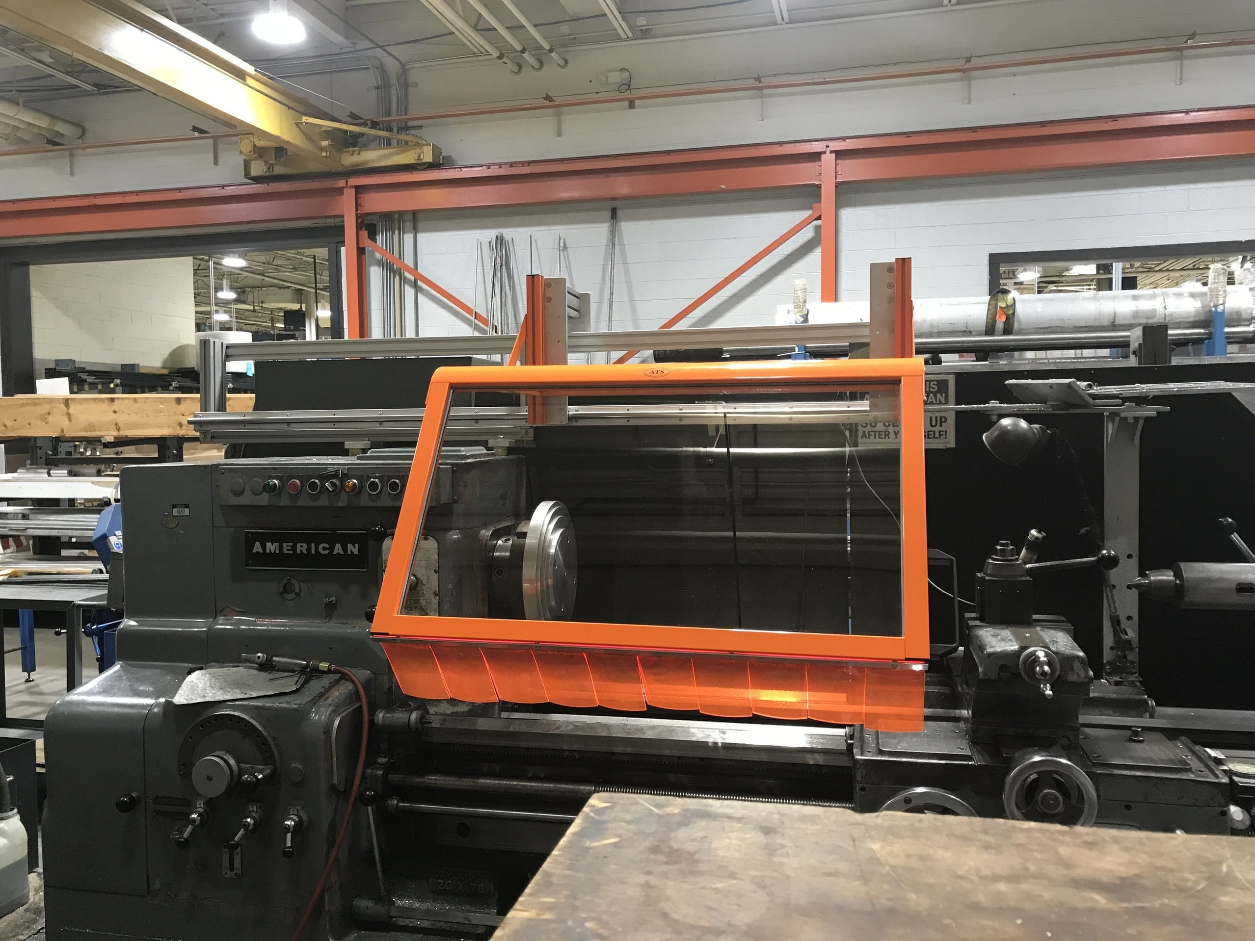 Sliding Lathe Machine Guarding System: Custom Safety Devices — ATS ...